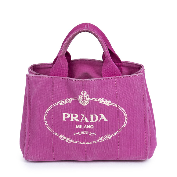 Prada | Bags | Prada Small Canapa Tote In Pink Canapa Canvas | Poshmark